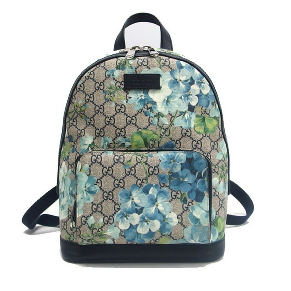 Gucci | Bags | Gucci Gg Supreme Blooms Small Backpack Blue | Poshmark